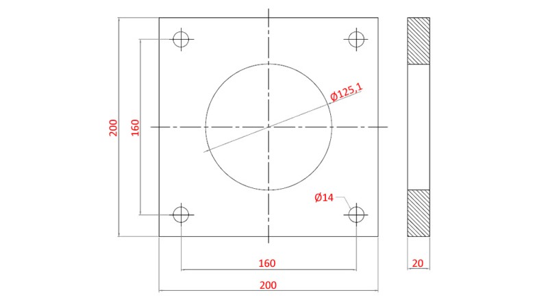 ZYLINDER FLANSCH AL.110 ROSI TEH